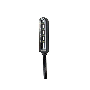 Monoprice Live Sound Mixer Light for BNC Port - Flexible, 4 LEDs, 10.6-Inch Gooseneck, 16-Inch, Black - Stage Right Series