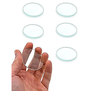 6pc Optical Lens Set, 2" (50mm) Diameter - 3 Double Convex Lens & 3 Double Concave Lens - 200mm, 300mm, 500mm Focal Lengths - Optically True Glass - Ground, Beveled Edges - Eisco Labs