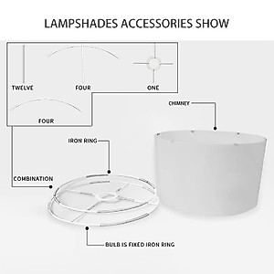 Howilath Tie-dye Rainbow Abstract Lampshade Diameter,European Retro Lamp Shade for Table Lamp Lightshade Drum Lampshade Bed Lamp Cover