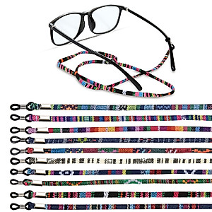 LOVEWEE 10 Pcs Glasses Strap, Sunglass Eyewear Straps, Colorful Sunglasses Eyeglass Holder Lanyard Cord, Premium Eyewear Chain Cord, Fashion Sunglass Lanyards for Women, Mothers, Girls