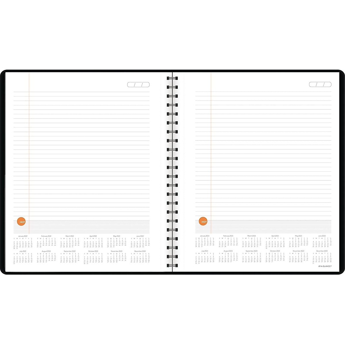 Planning Notebook by AT-A-GLANCE, Undated, 8-1/2" x 11", Large, Plan. Write. Remember., with Reference Calendars, Black (70620905)