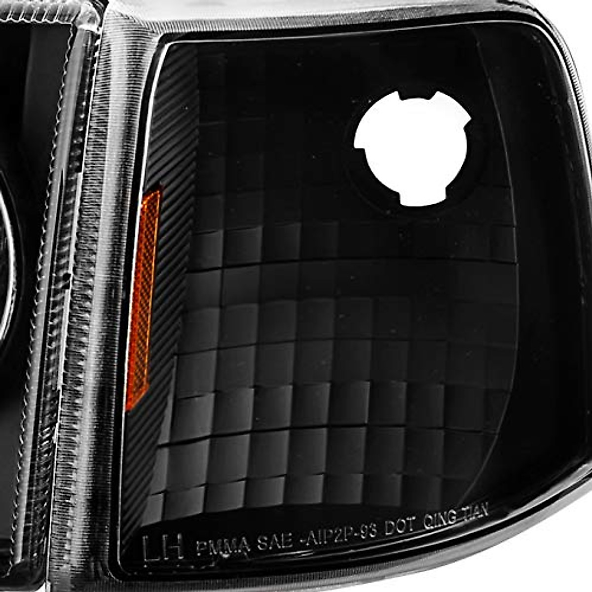 AKKON - For 1993-1997 Ford Ranger Pickup Truck Black Bezel Projector Headlights w/Corner Signal Light Lamps Replacement