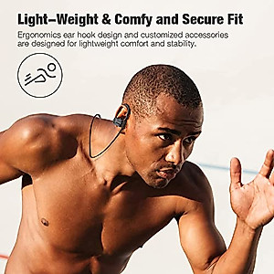 Teilybao Wireless Headphones, Bluetooth Running Headphones Sports Earbuds, IPX7 Waterproof Stereo Earphones for Gym Running 10 Hours Playtime Noise Cancelling Headsets (Black)