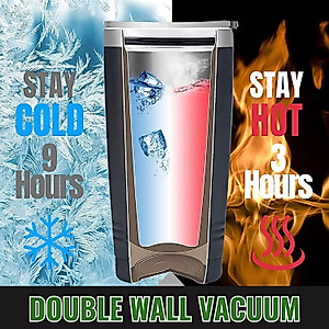 Onebttl Funny Pickle Gifts for Pickle Lovers, Insulated 20 oz Stainless Steel Travel Tumbler with Straw, Brush, Lid, and Gifts Box (POWERED BY PICKLES)