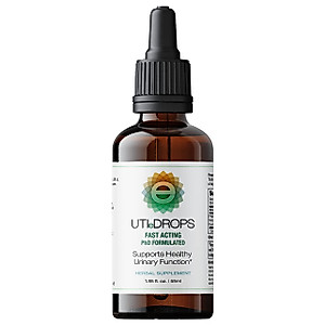 Natural UTI E-Drops – Fast-Acting Herbal Formula for Support of Bladder, Kidney & Urinary Tract Health for Women & Men