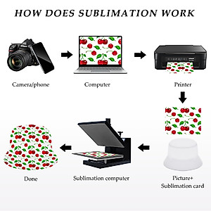 Toulite 10 Pcs Sublimation Blank Bucket Hat for Women Men Cotton Beach Fishing Cap Sublimation Hats Unisex Packable Hat for Travel Summer White