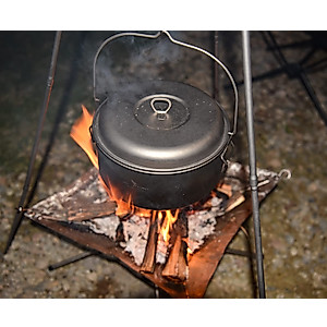 Boundless Voyage Titanium Food Steamer Pan Stock Pot Soup Pot Outdoor Hanging Pot Portable Travel Household Kitchenware Cooking Kit Hot Pot for Camping Picninc (Ti2112C-4.5L stockpot ONLY)