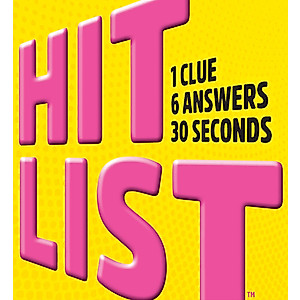 Gamewright - Hit List - 1 Clue, 6 Answers, 30 Seconds, Yellow