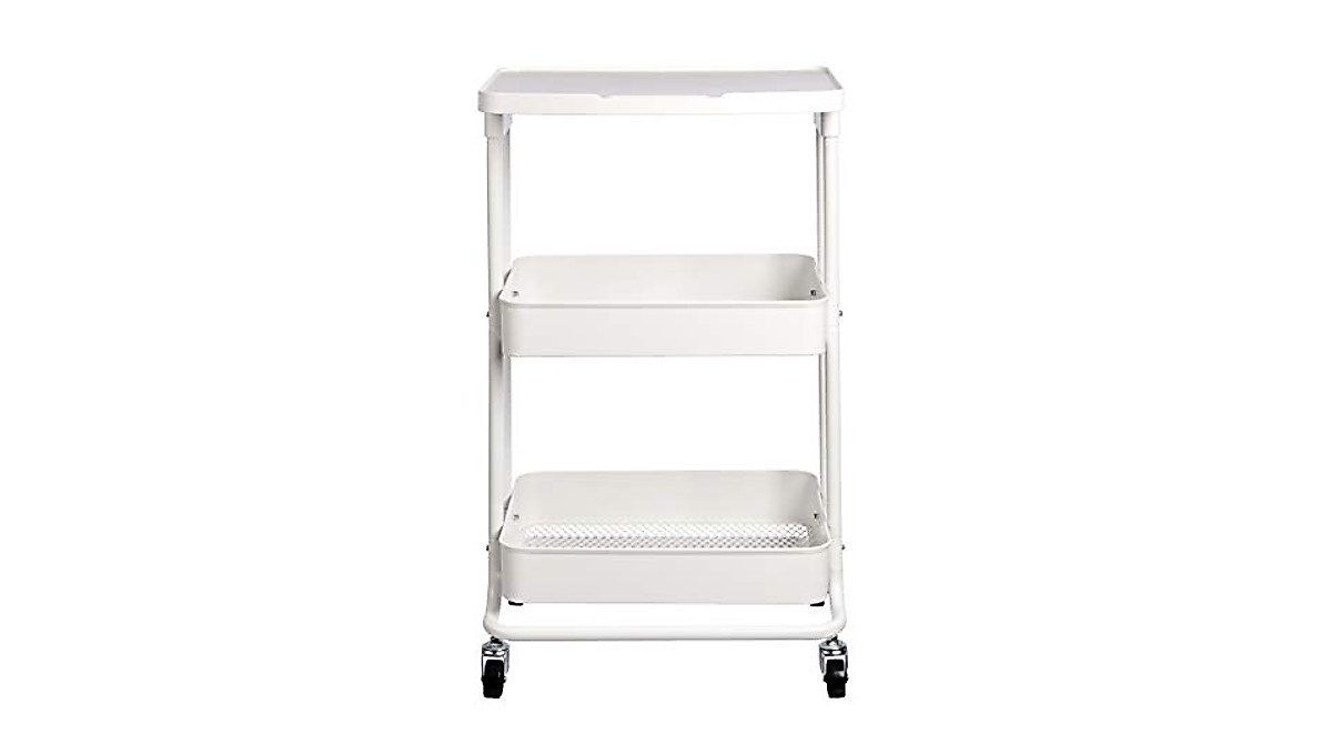 Amazon Basics 2-Tier Metal Utility Cart - Space-Saving Storage