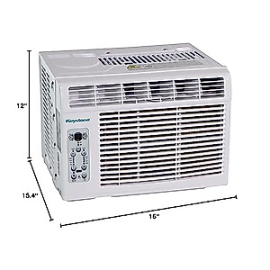 Keystone 5,000 BTU Window Mounted Air Conditioner & Dehumidifier with Smart Remote Control - Quiet Window AC Unit for Apartment, Living Room, Bathroom & Small Rooms up to 150 Sq.Ft.