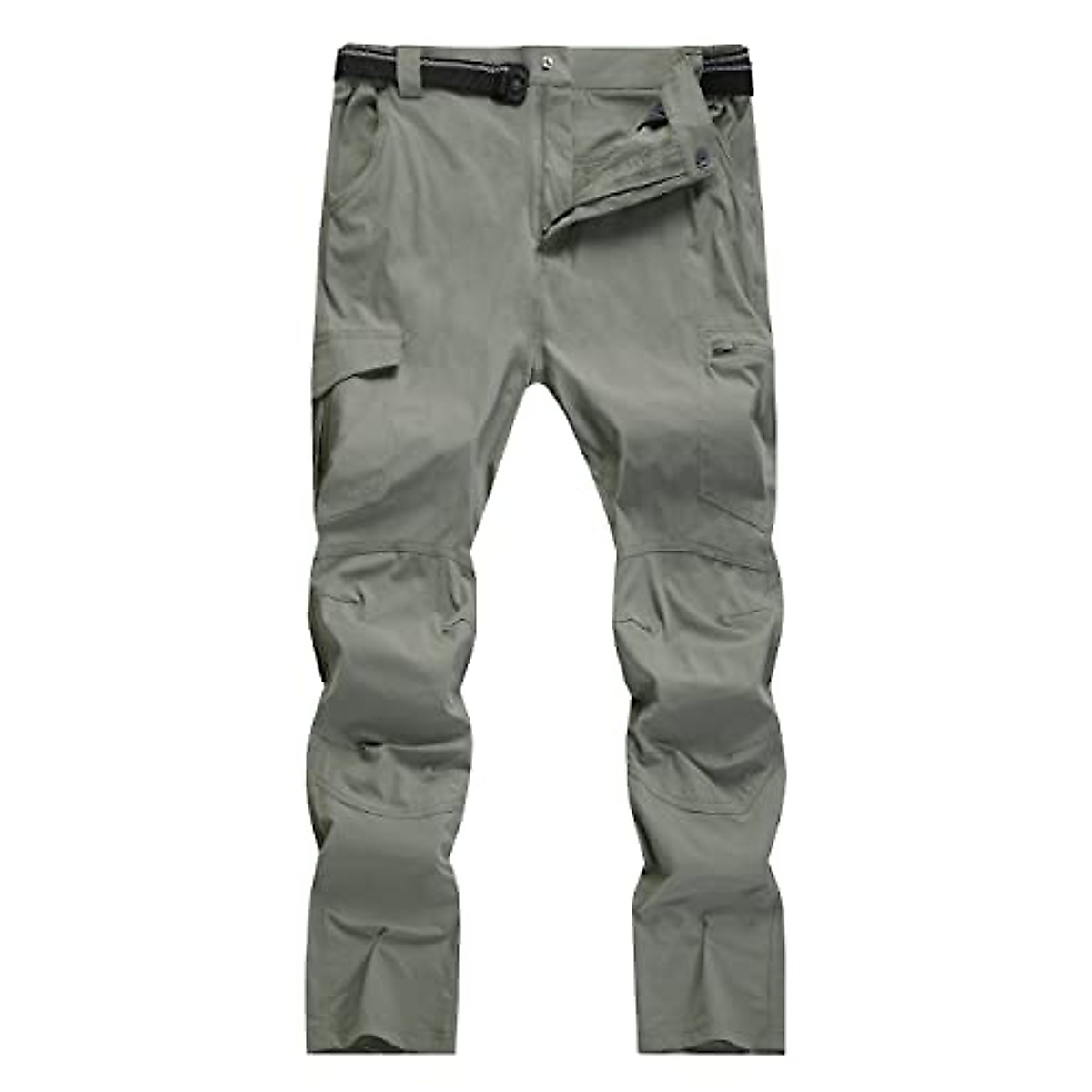 WENRONSTA Men's Hiking Work Cargo Pants Quick-Dry Lightweight Waterproof 6 Pockets Outdoor Mountain Fishing Camping Pants Sage Green M