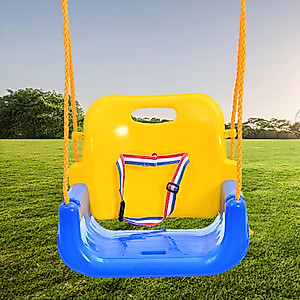 RedSwing 3-in-1 Baby Swing Seat, Toddler Swing, Anti-Flip Snug & Secure Detachable Infants to Teens Kids Swing Seat for Outside Playground, Blue