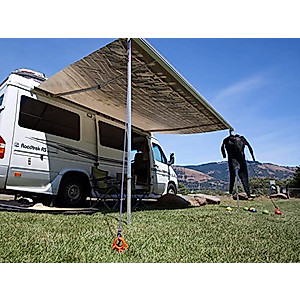 Orange Screw: The Ultimate Ground Anchor | LARGE 2 Pack Tent Stakes | Made in USA (Orange)