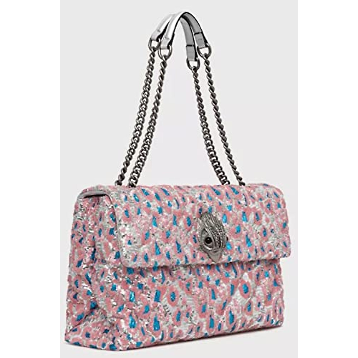 Kurt Geiger Women’s Kensington XXL Sequin Pink Blue Shoulder Crossbody Bag