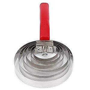 Gojiny 6 Ring Curry Comb Reversible Metal Horse Curry Comb Stainless Steel Dog Spring Curry Comb with Comfortable Grip for Grooming Shedding Horse Sheep and Pet