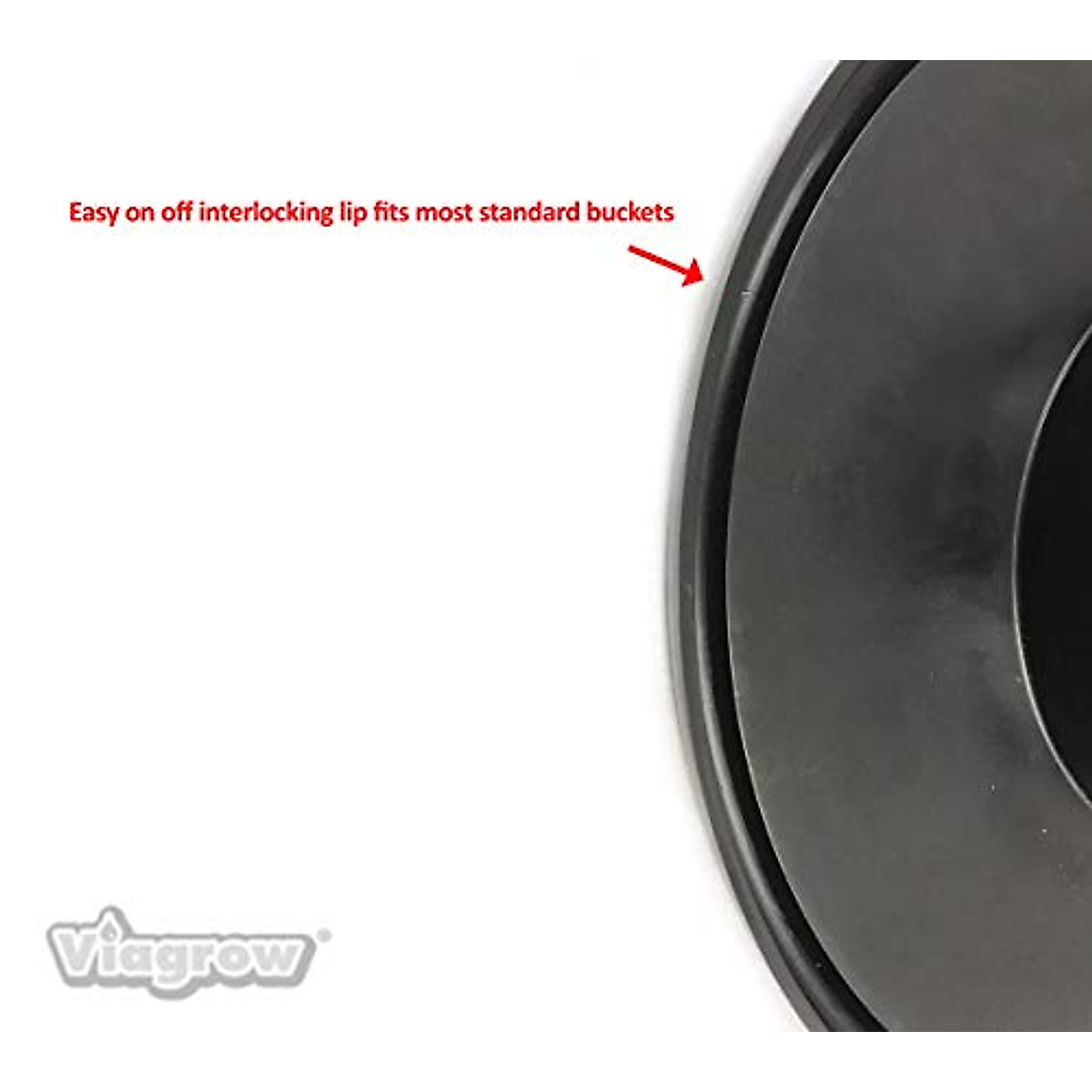 Viagrow 6 inch Wide Lip Bucket Basket Lid, (6 Pack), 5 and 3.5 Gallon DWC Bucket Net Pots