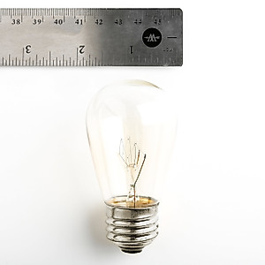 Hometown Evolution, Inc. (Box of 25) S14 Clear 11 Watt Commercial E26 Medium Base Replacement Bulbs