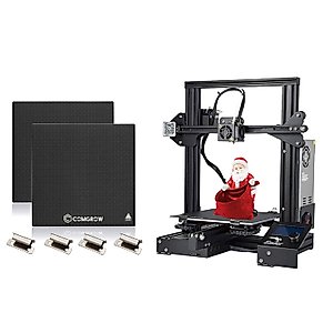 Comgrow Creality Ender 3 3D Printer and 2PCS Upgraded Tempered Glass Plate with Bed Clips 235 * 235mm
