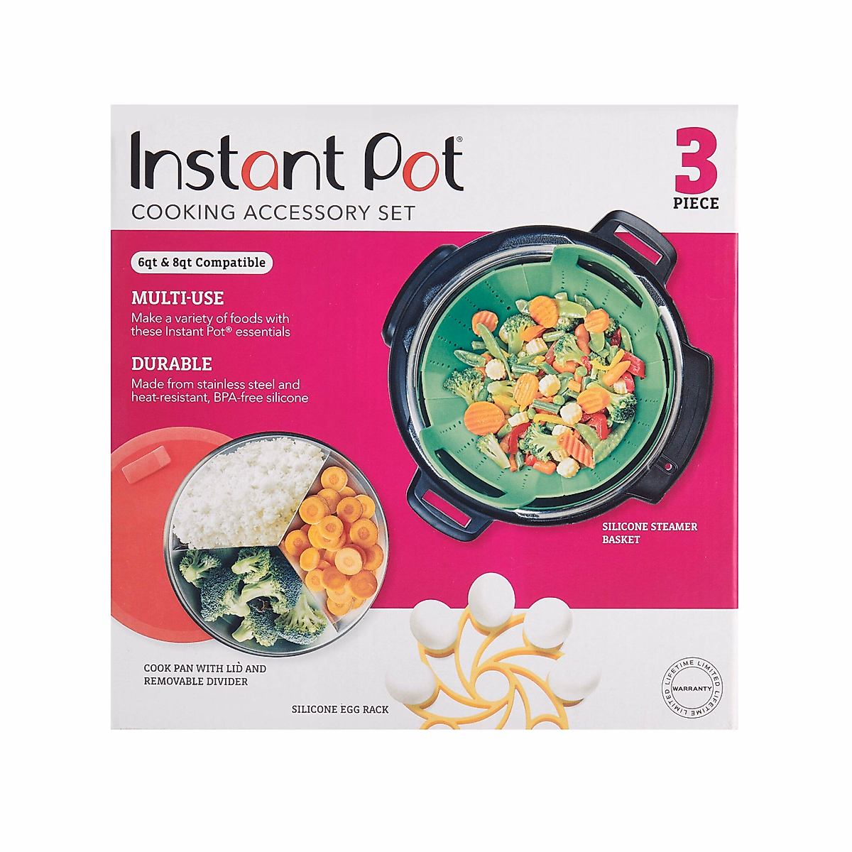 Instant Pot Official Cooking Set, 3-piece, Assorted