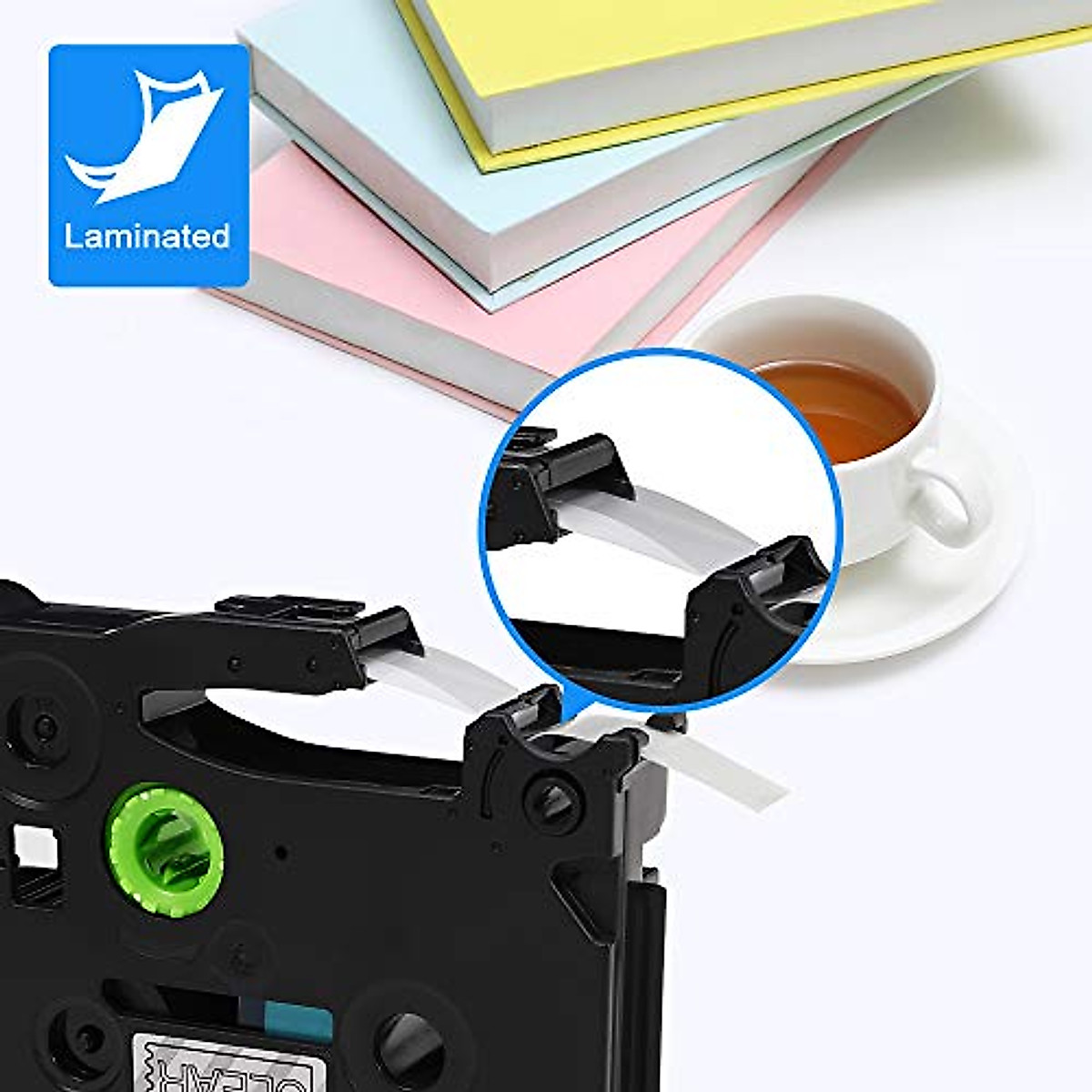 Labelife TZe-135 Compatible 12mm 0.47 Laminated White on Clear Tape Replacement for Brother P Touch TZe135 TZ135 TZe TZ Label Maker Tape Refill for Ptouch PTD210 PTH110 PTD600 PTD400, 5-Pack