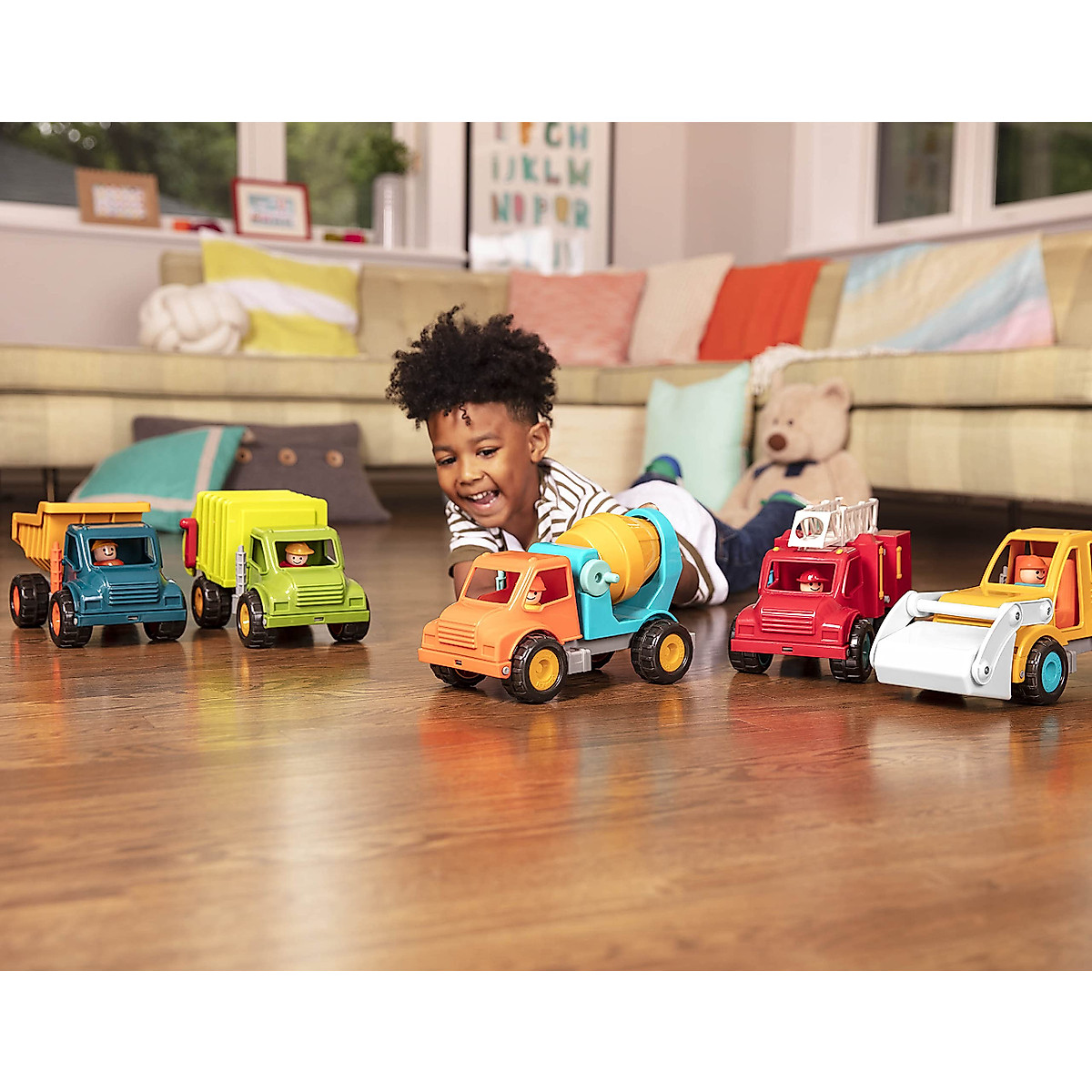 Battat – Toy Fire Truck & Figures – Classic Toddler Trucks – Red Fire Engine Toy – Soft Rubber Wheels – 18 Months + – Fire Engine