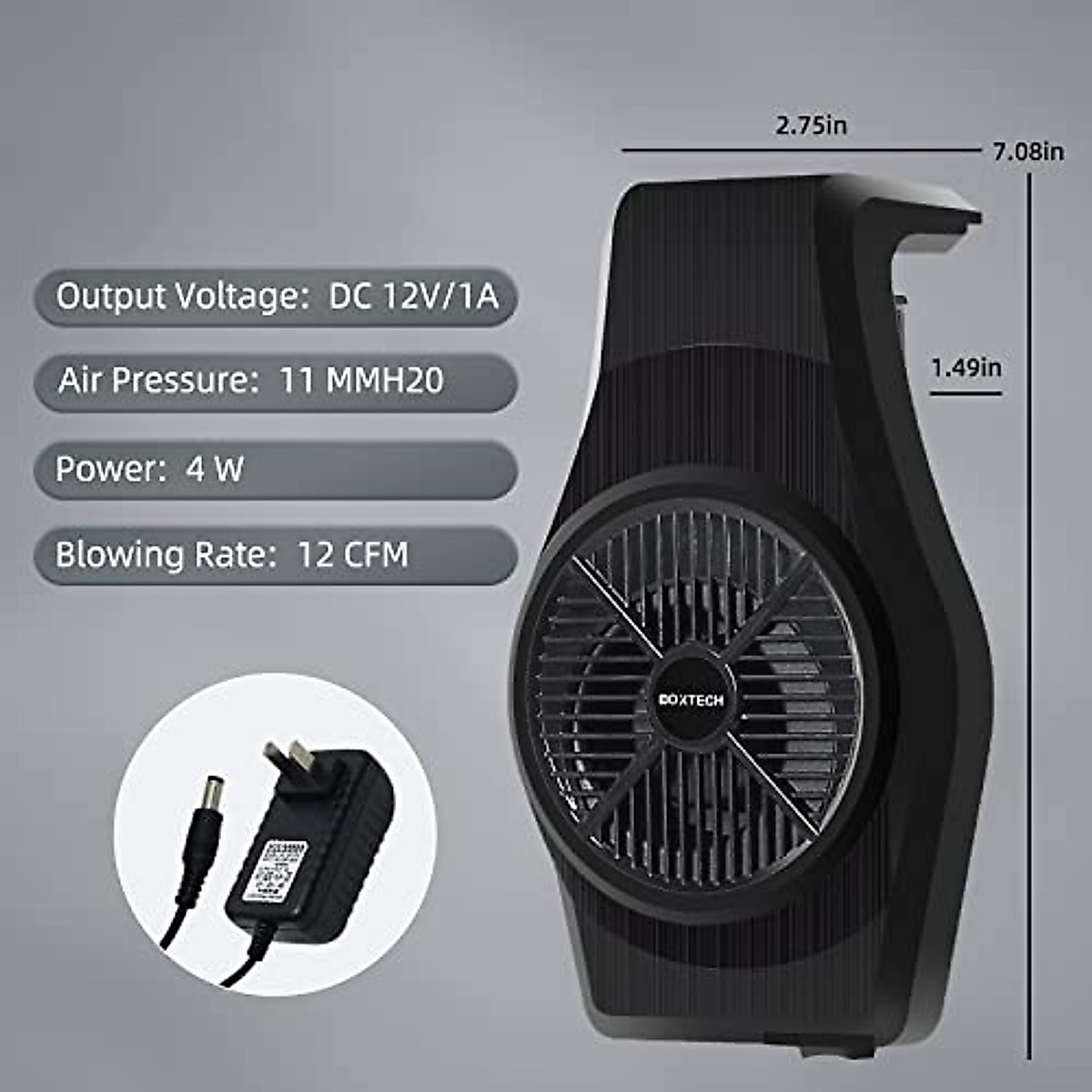 UPETTOOLS Fish Tank Chillers Fan,Aquarium Cooling Fan Cold Wind Chiller for Shrimp、Coral、Tropical and Sea Fish Tank（7-15Gal）
