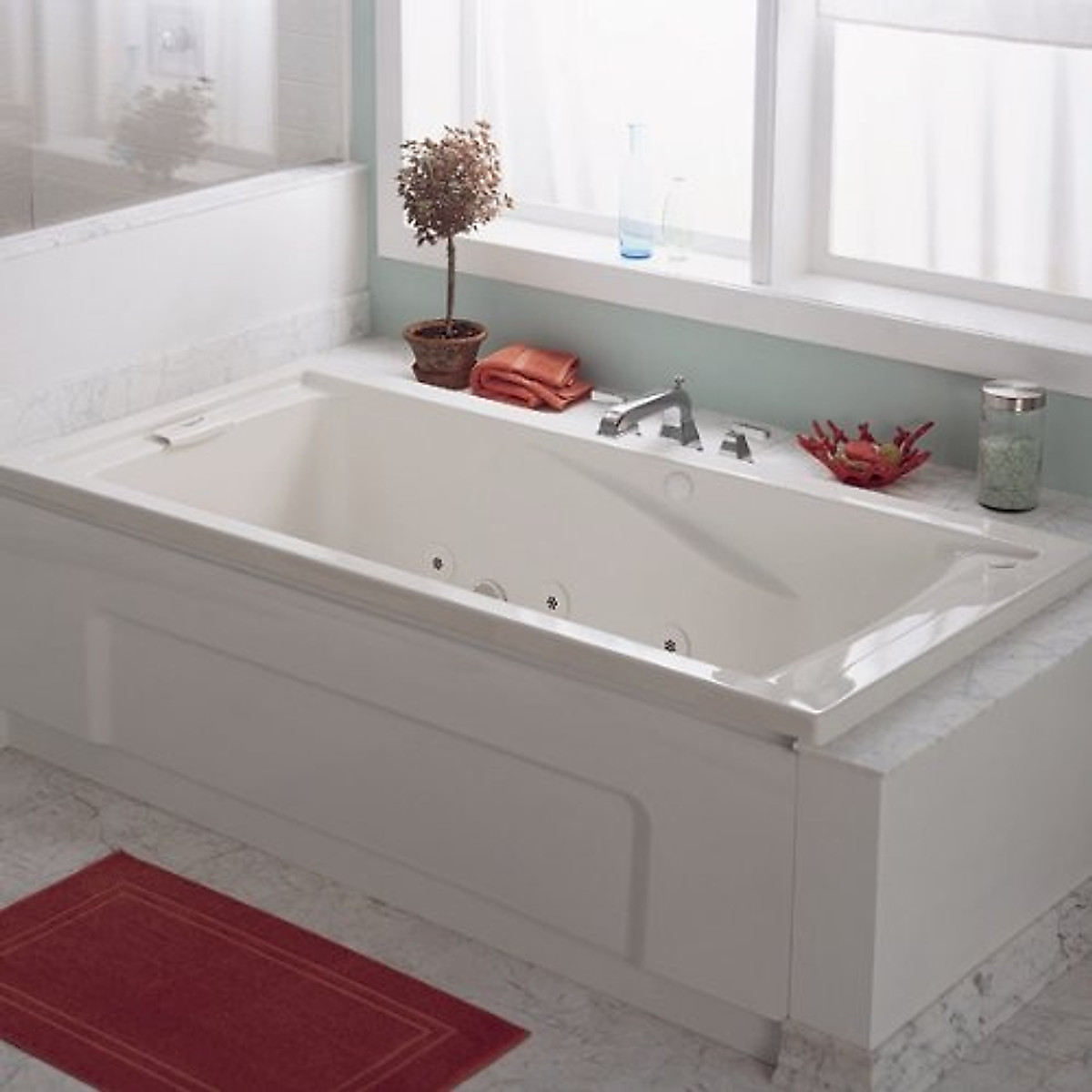 American Standard 7236V.020 Evolution 6-Feet by 32-Inch Deep Soak Whirlpool Bath Tub with Hydro Massage System I, White