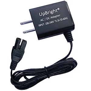 UpBright 2-Prong 5V AC/DC Adapter Compatible with AQUAFYSH Model AQ10 Pro Max AQ10Pro AQ10Max 3.7V 3350mAh 12.06Wh Li-ion Battery Rechargeable Spa Hot Tub Vacuum Cleaner AQUA FYSH 1A Power Supply Cord