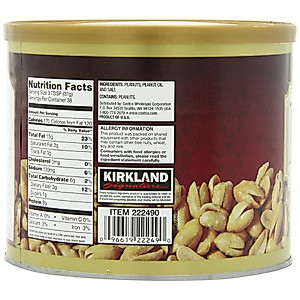 Kirkland Signature Super XL VA Peanuts, 40 Ounce, Light Brown