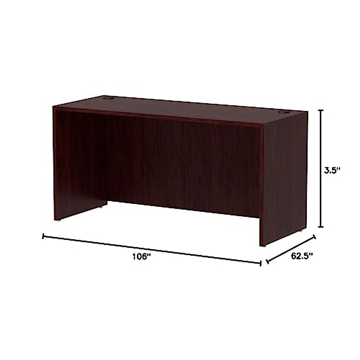 Alera Valencia Series 60 by 24 by 29-12-Inch Credenza Shell, Mahogany Frame/Top