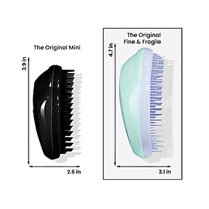 Tangle Teezer The Fine and Fragile Detangling Brush, Dry and Wet Hair Brush Detangler for Color-Treated, Fine and Fragile Hair, Mint Violet