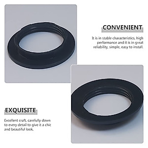 Beaupretty 50pcs E27 Lamp Fixed Ring Lamp Shade Collar Ring Lock Socket Replacement Adapter Ring Retaining Rings for Light Fixture Lamp Socket Retainer Ring Light Socket Ring Lamp Head Lamps