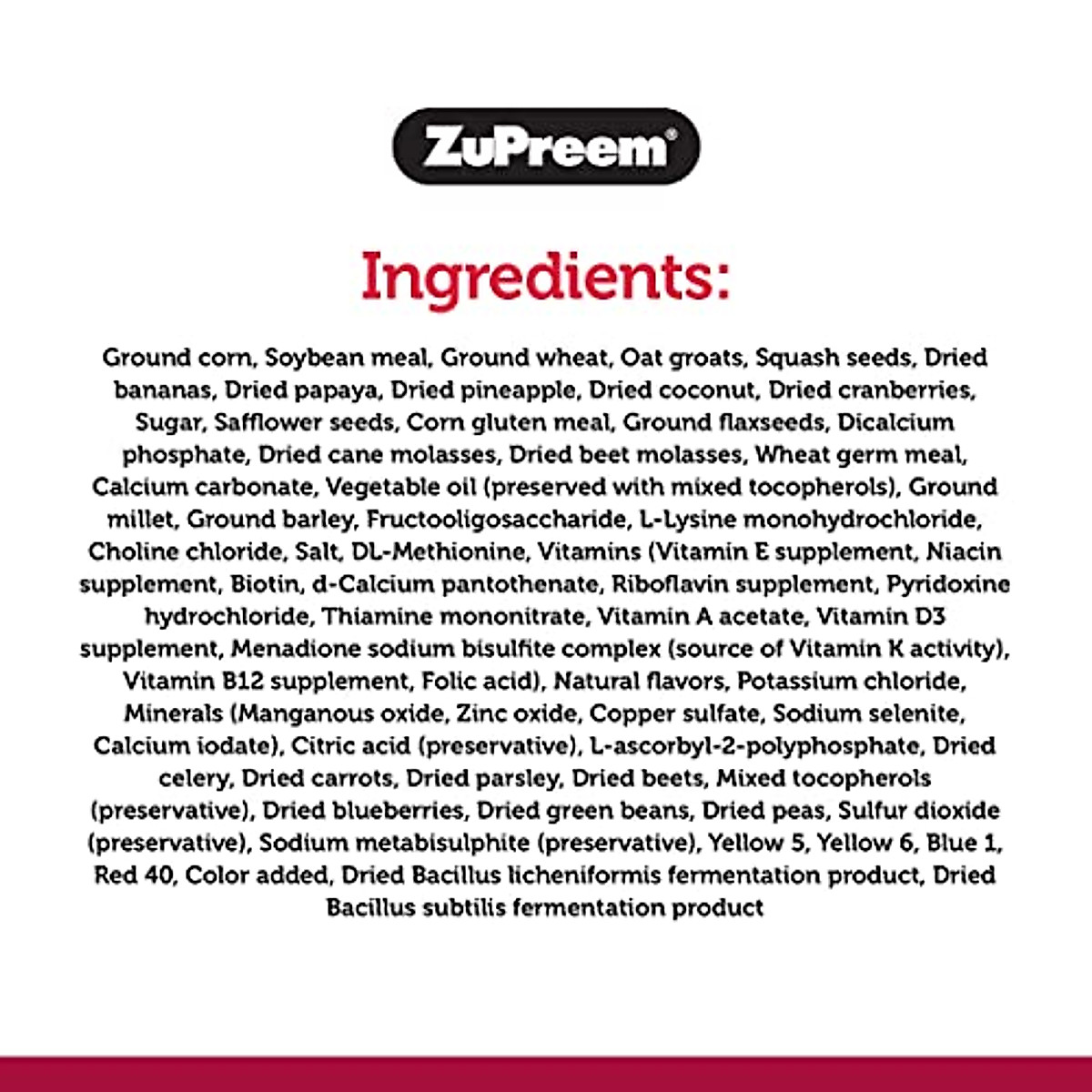 ZuPreem Smart Selects Bird Food for Large Birds, 4 lb - Everyday Feeding for Amazons, Macaws, Cockatoos