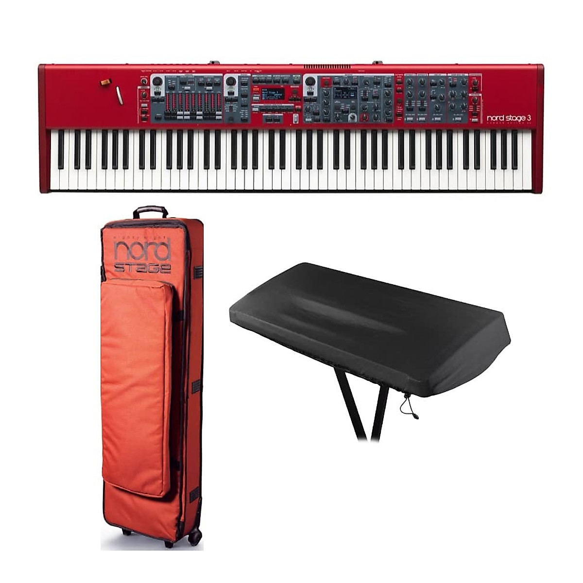 Nord Stage 3 88-Key Fully-Weighted Hammer Action Keyboard Bundle with Nord Soft Case for Stage EX 88 Piano and Dust Cover (3 Items)