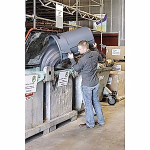 Rubbermaid Commercial Products FG261000GRAY Brute Heavy-Duty Round Trash/Garbage Can, 10-Gallon, Gray