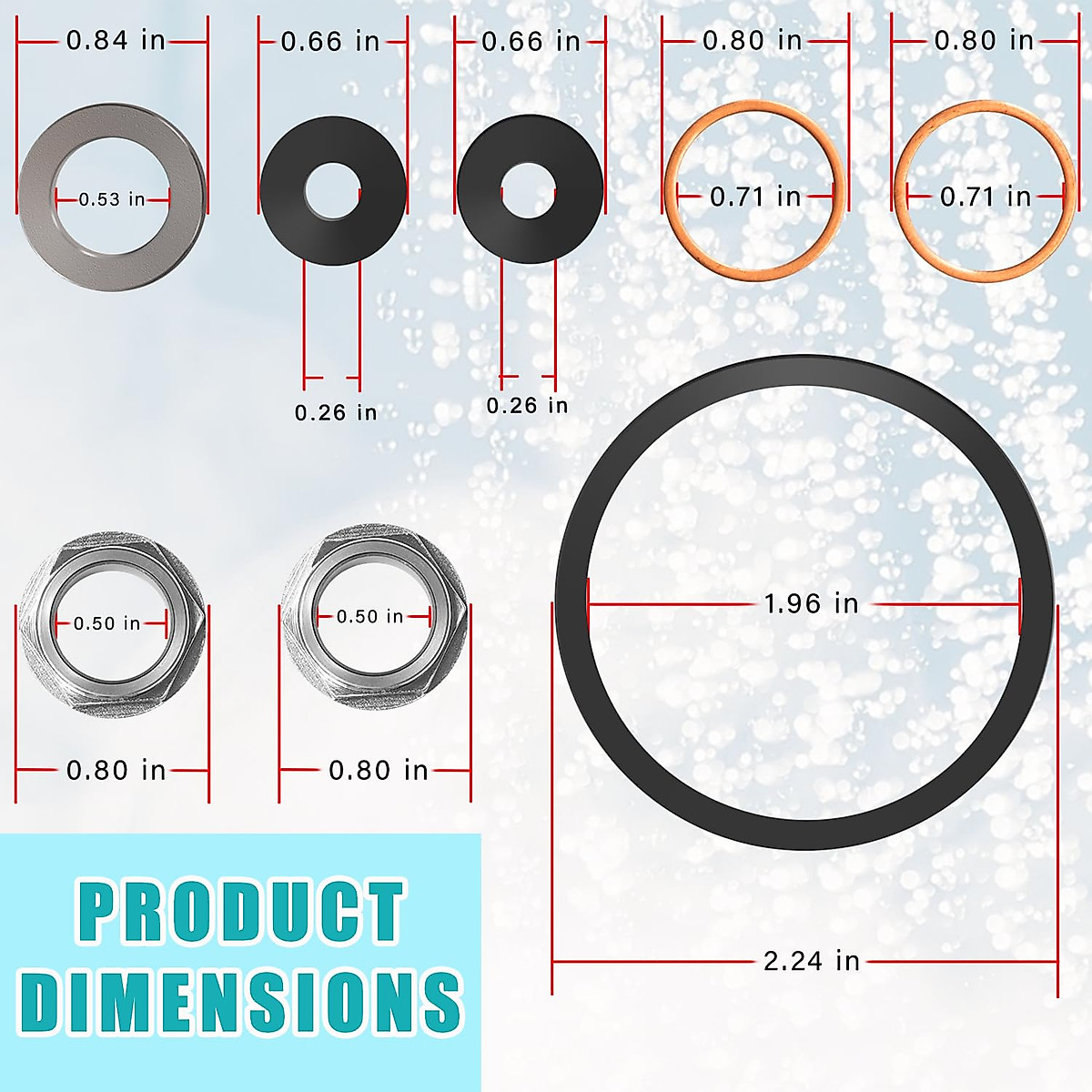 Ezbzyz For Kohler GP30090 Niedecken Repair Kit Fit for Valve Repair Kit For Niedecken Shower Faucet