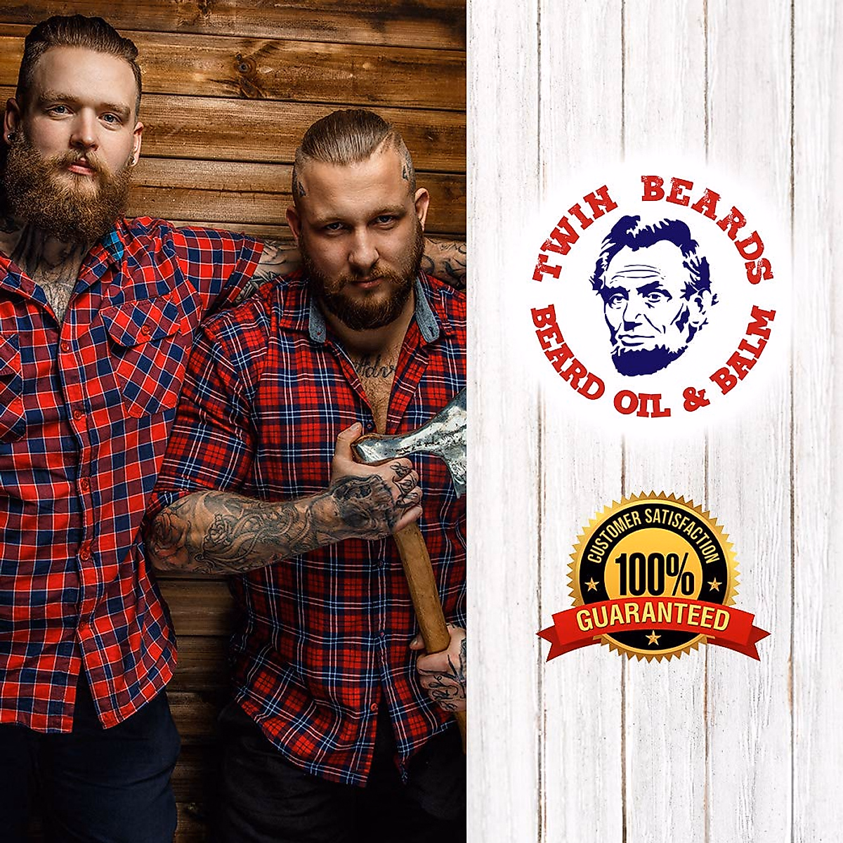 Twin Beards Natural Beard Growth Oil | Beard Oil for Men Growth | Beard Softener | Beard Conditioner for Men | Beard Growth Serum | Castor Oil & Tea Tree Oil 3 oz