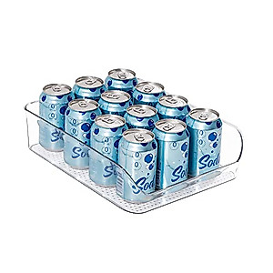 Ettori 2 Pack Water Bottle Organizer Refrigerator Organizer Bins and Clear Storage Bins for Fridge, Freezer, Cabinet, Cupboard, Pantry Shelf, BPA-Free