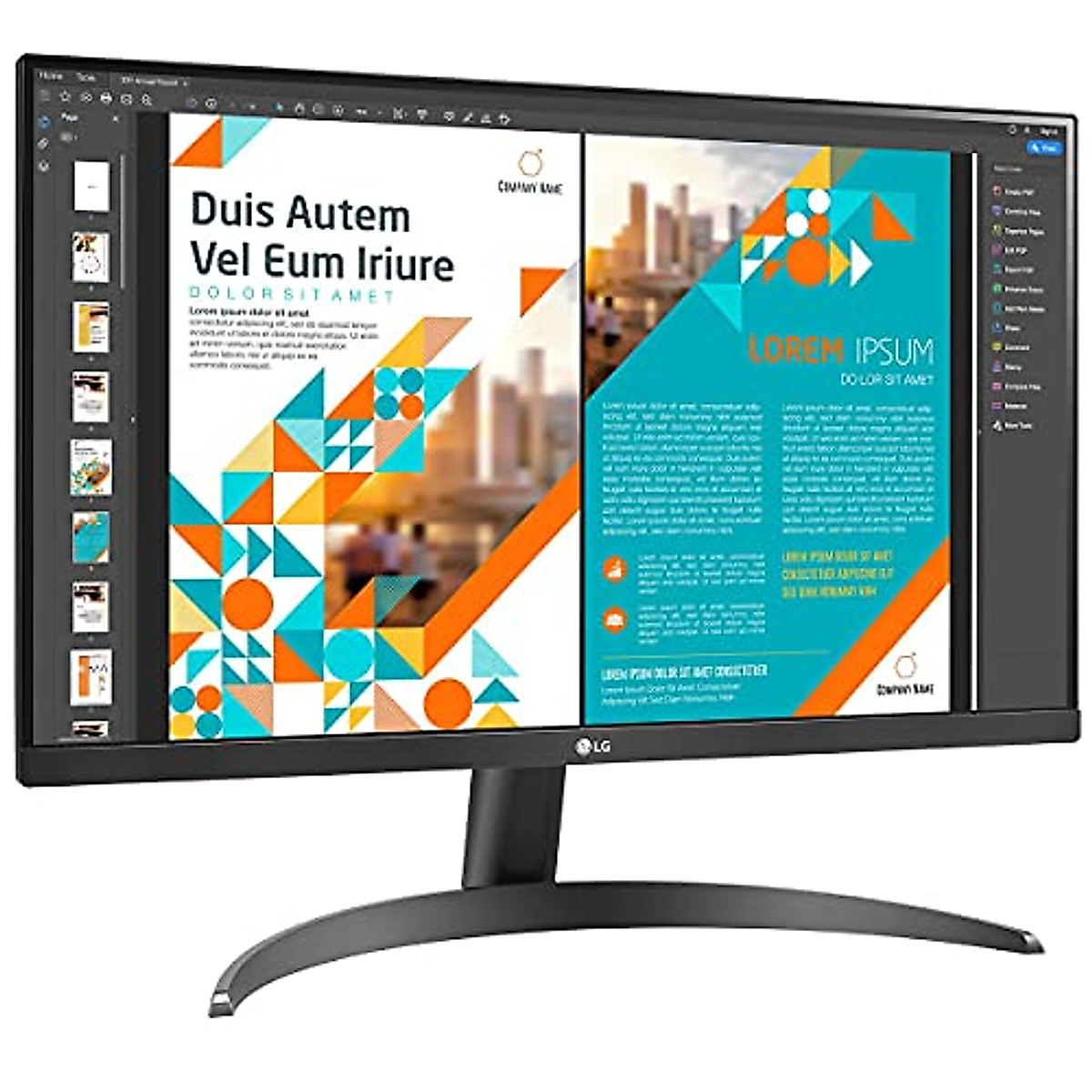 LG 24QP500-B 24” QHD (2560 x 1440) IPS Display QHD IPS Monitor with HDR 10 sRGB 99% Color Gamut and FreeSync with 3-Side Virtually Borderless Design, Black (Renewed)