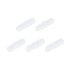 MECCANIXITY Magnetic Stirrer Mixer Stir Bar Rod 25mm(1") x7mm with Ring Shape PTFE Coating Magnet White for Laboratory 5Pcs