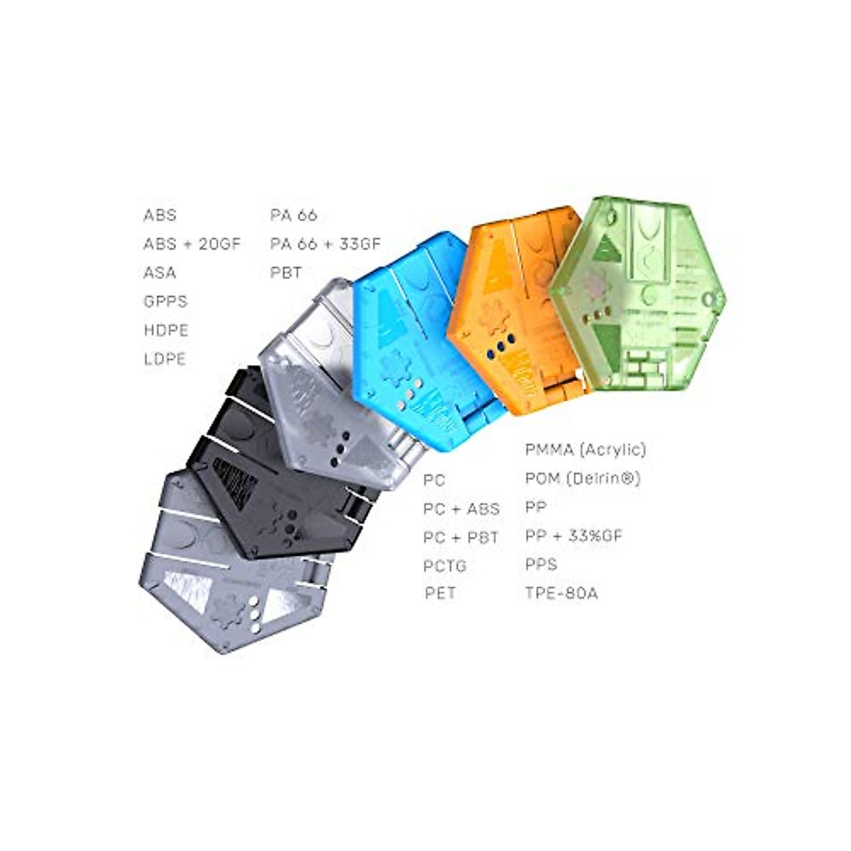 20 Injection Molded Plastic Samples