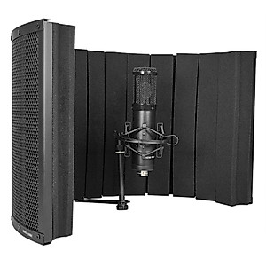 Rockville Large Studio Mic Isolation Shield Vocal Recording Booth (ROCKSHIELD 4)