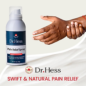 Dr. Hess Spray, Extra Strength Natural Joint & Muscle Relief for Sports Injuries, Arthritis, Swelling & Aching, with Aloe, Arnica, Tea Tree Oil & Camphor, Travel Size, 3.4 Oz (96g)
