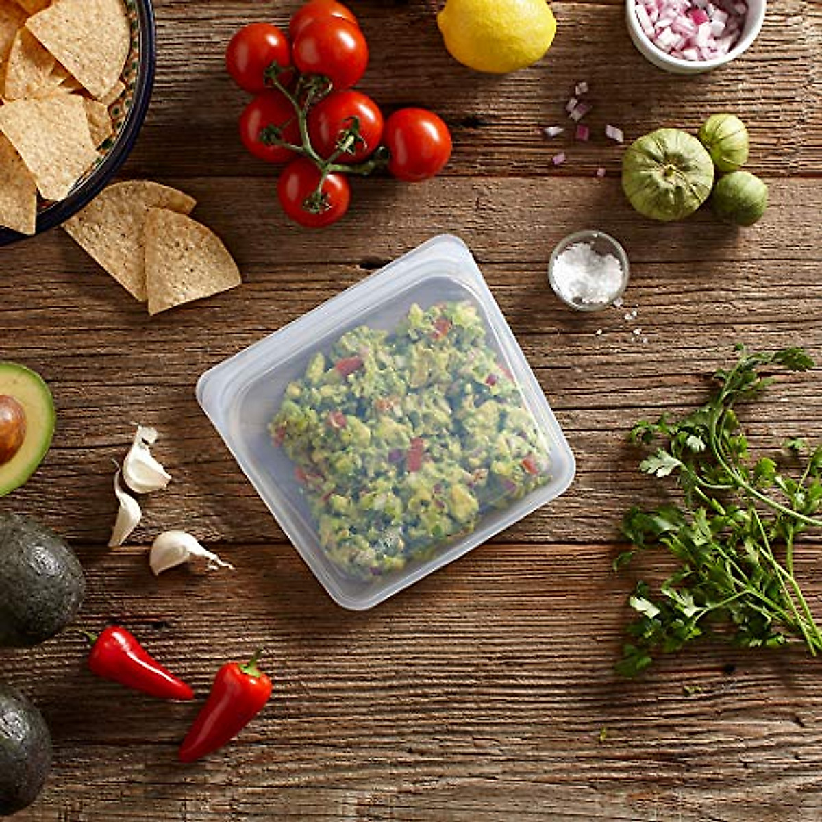 Stasher Platinum Silicone Food Grade Reusable Storage Bag, Sky (Sandwich) | Reduce Single-Use Plastic | Cook, Store, Sous Vide, or Freeze | Leakproof, Dishwasher-Safe, Eco-friendly | 28 Oz