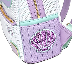Loungefly GT Exclusive Disney The Little Mermaid Ariel Jersey Mini Backpack White
