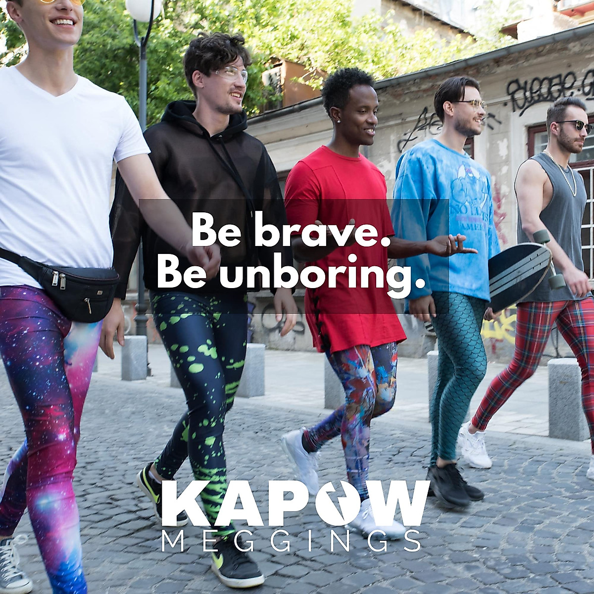 Kapow Meggings Metallic, Velvet & Special Material Men's Leggings (24 Carat Gold, Large)