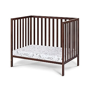 Suite Bebe Palmer 3-in-1 Mini Crib in Espresso - with Mattress Pad