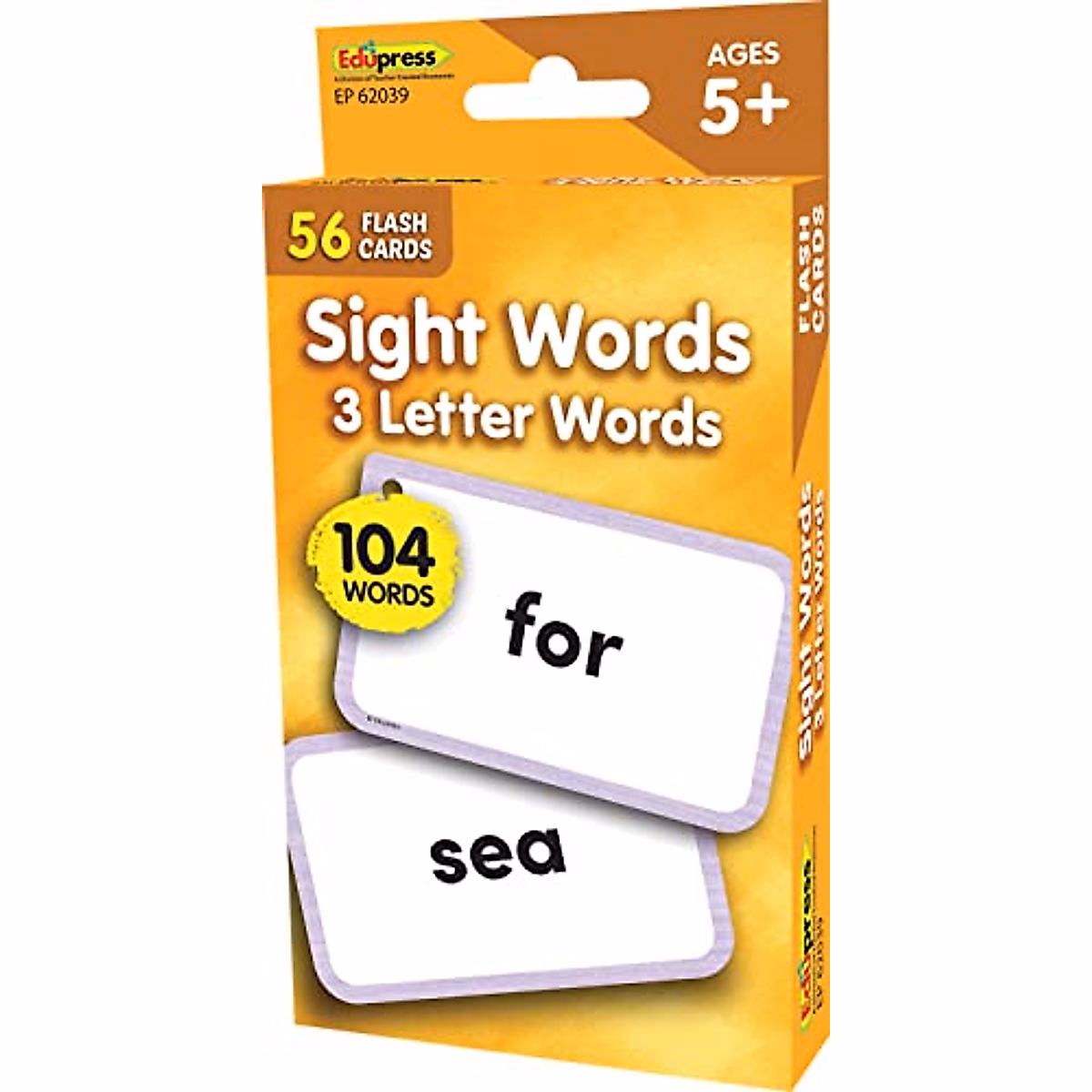Teacher Created Resources Sight Words Flash Cards - 3 Letter Words (EP62039)