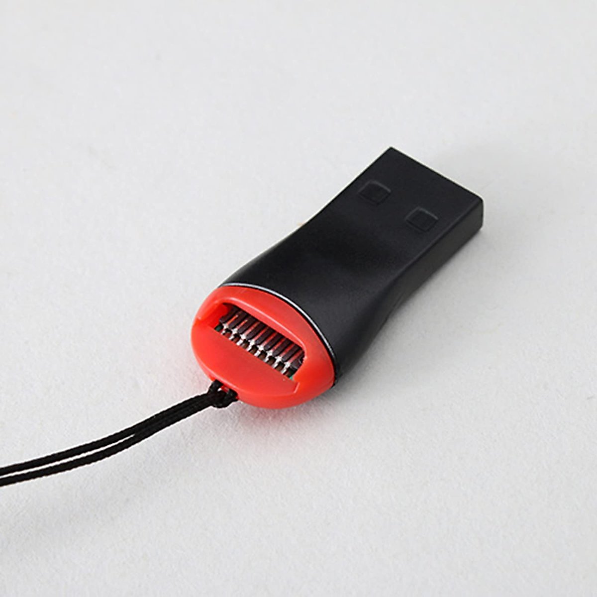 Asukohu card Reader USB 2.0 Micro HC- Flash Memory Card Reader Mini Adapter Reader with Lanyard For Laptop