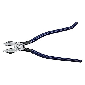 Klein Tools D201-7CST Ironworker Pliers, Spring Loaded Side Cutters, Twists and Cuts Annealed Rebar Tie Wire, Heavy-duty Knurled Jaws, 9-Inch Long